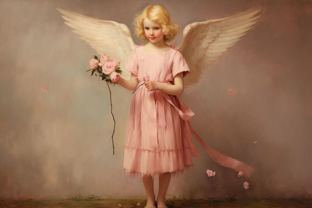 Cupid flower angel archangel. | Premium Photo Illustration - rawpixel