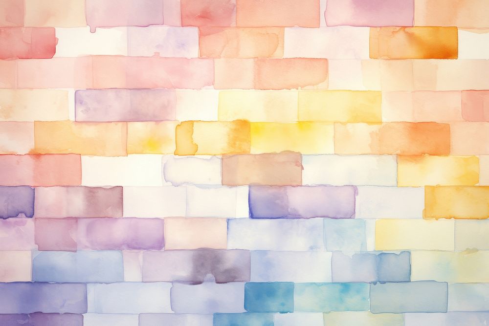 Watercolor brick wall pattern backgrounds | Premium Photo Illustration ...