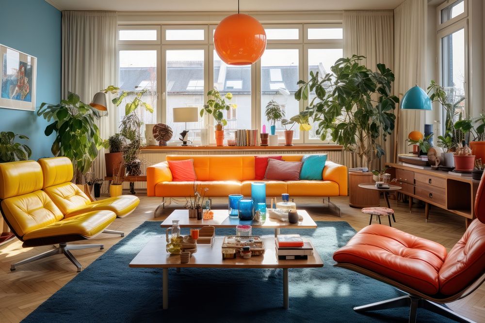 Retro living room furniture architecture | Premium Photo - rawpixel