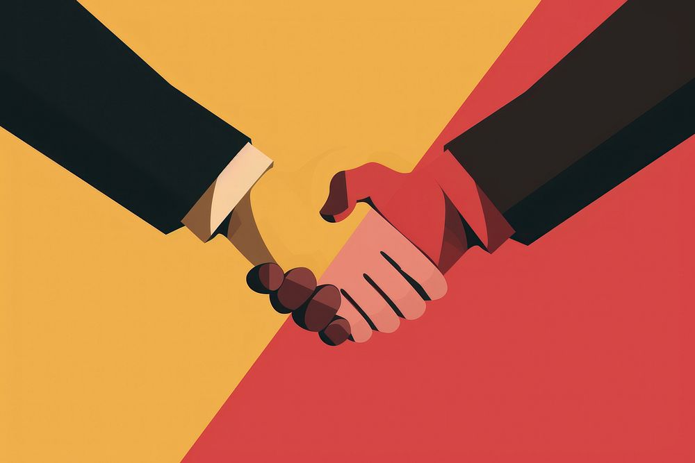 Geometric handshake togetherness agreement appliance | Free Photo ...