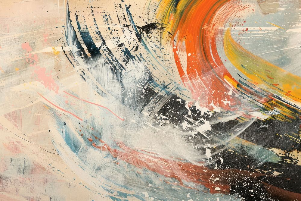 Abstract brush stroke canvas painting | Premium Photo - rawpixel