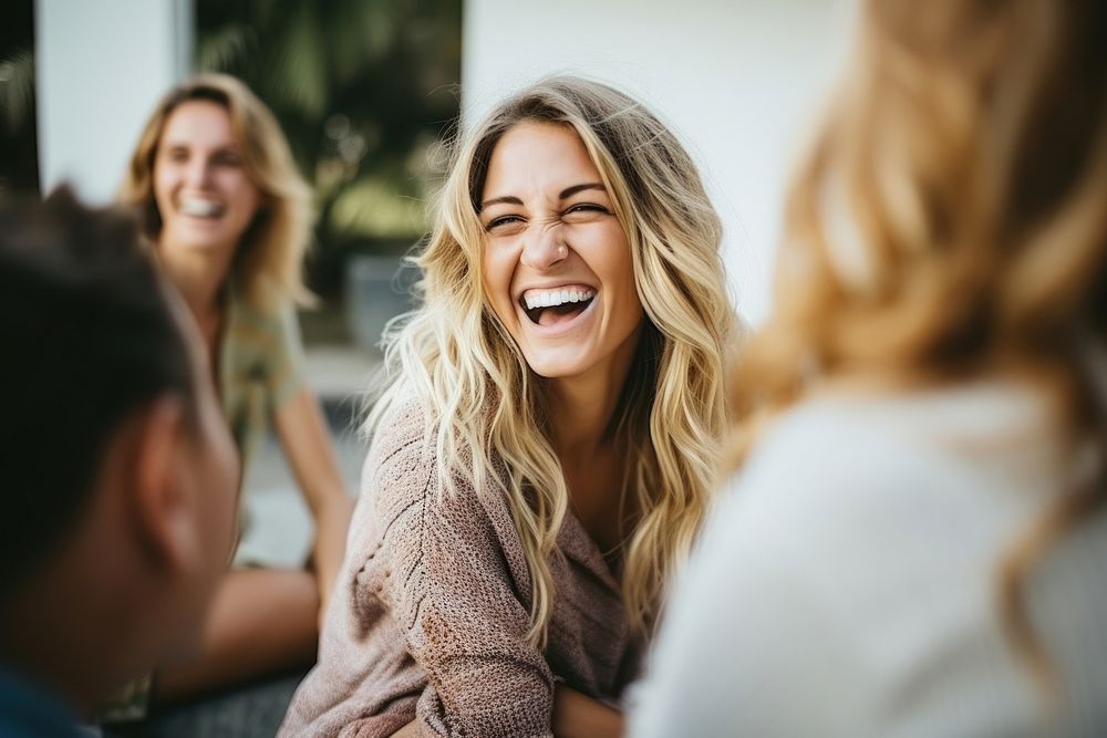 Person laughing talking smile. | Premium Photo - rawpixel
