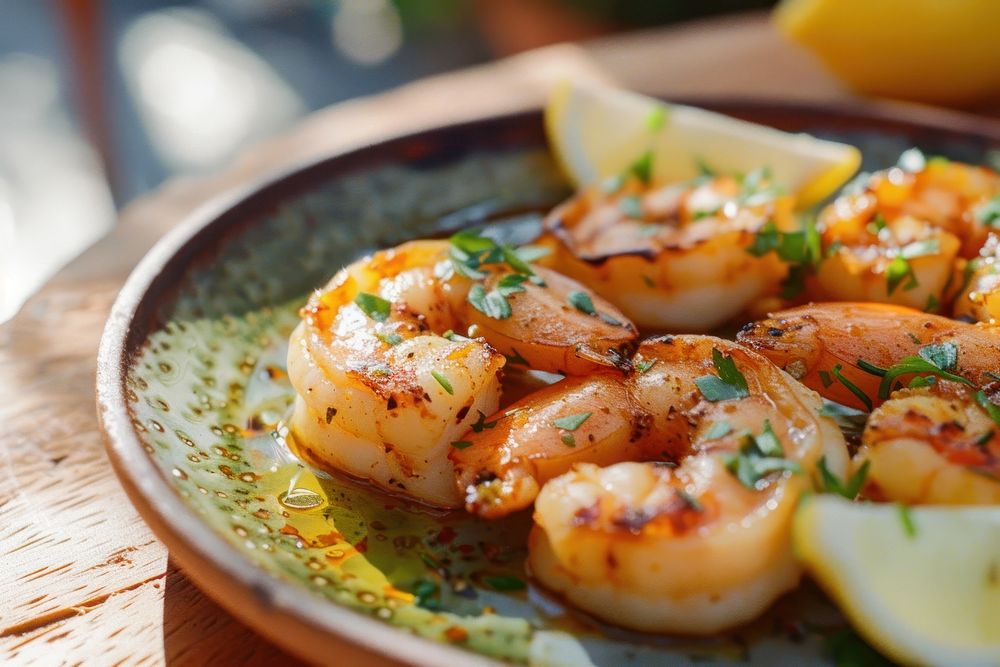 Seafood shrimp plate dish. | Free Photo - rawpixel