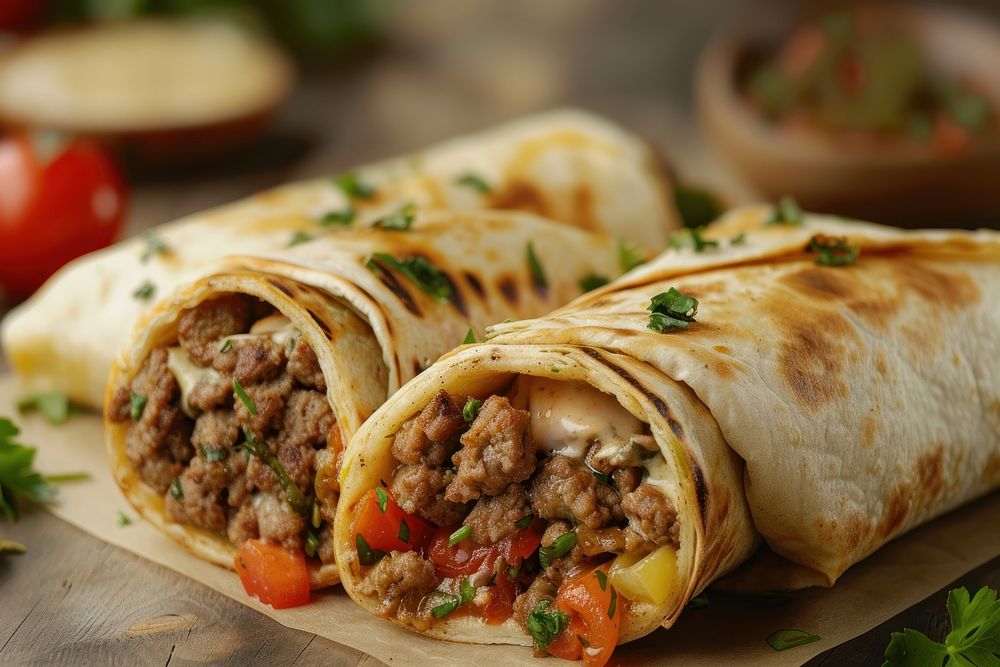 Wrap kebab burrito bread food. | Premium Photo - rawpixel