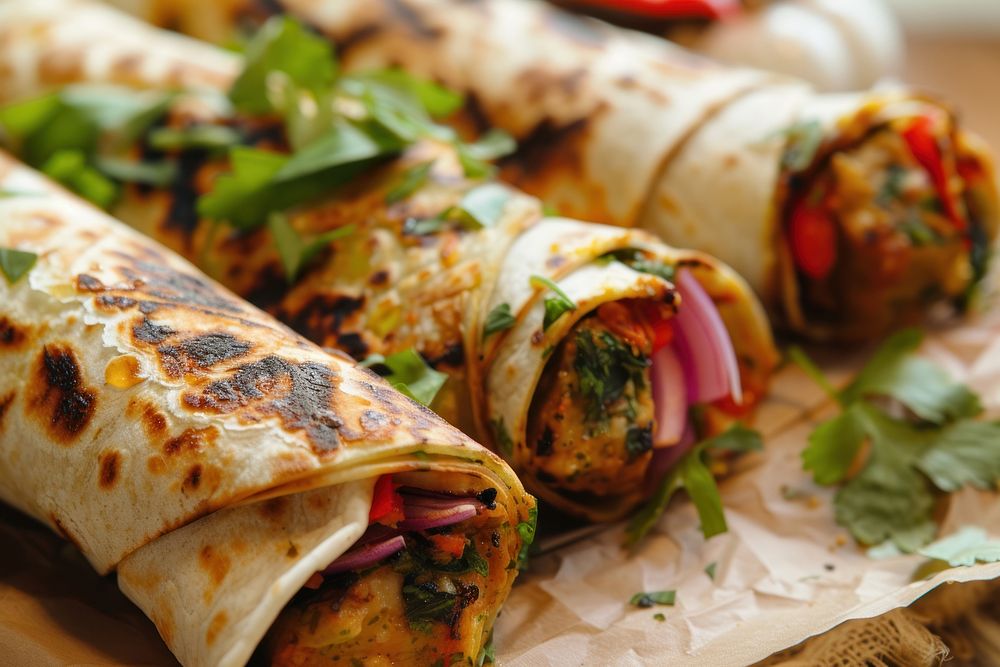 Wrap kebab bread food flatbread. | Premium Photo - rawpixel