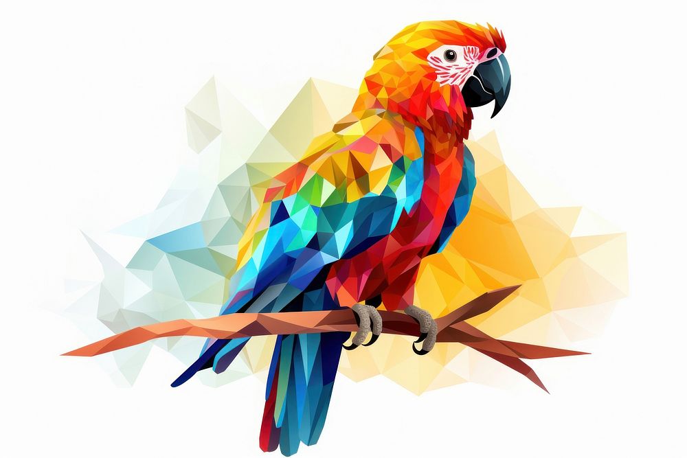 Abstract geometric parrot bird animal | Premium Photo Illustration ...