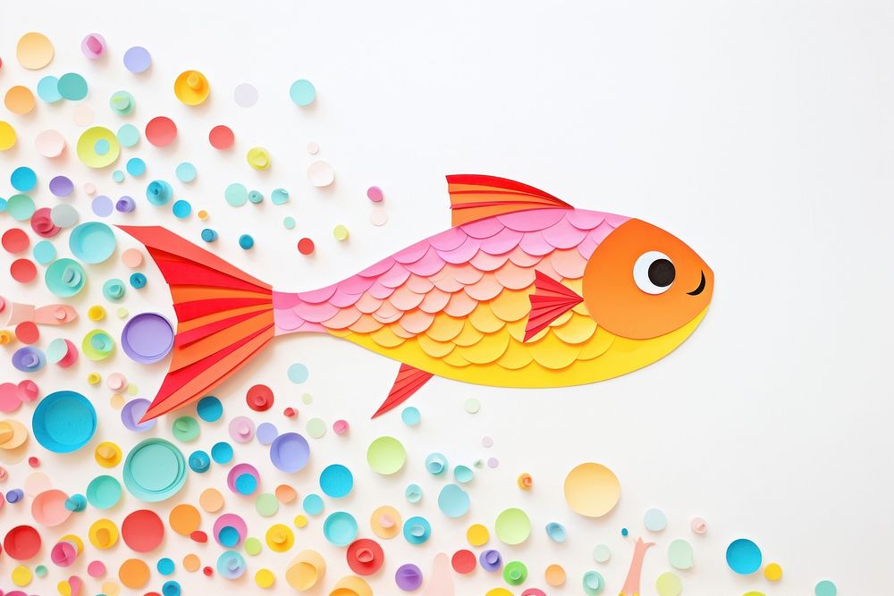 Sea animal paper fish. | Free Photo Illustration - rawpixel