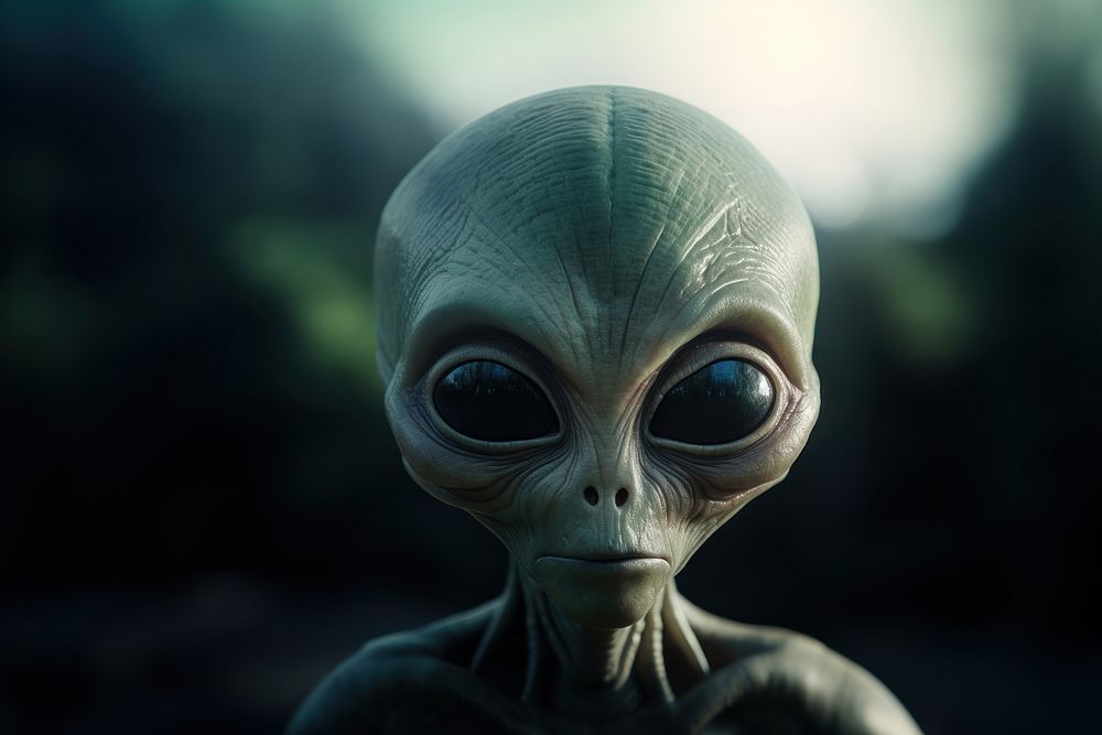 Alien representation darkness portrait. | Premium Photo Illustration ...