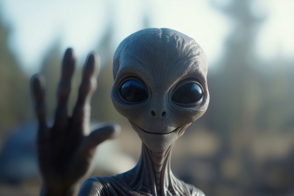 Alien representation portrait outdoors. | Premium Photo Illustration ...