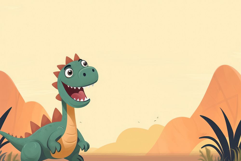 Dinosaur background cartoon animal representation. | Premium Photo ...