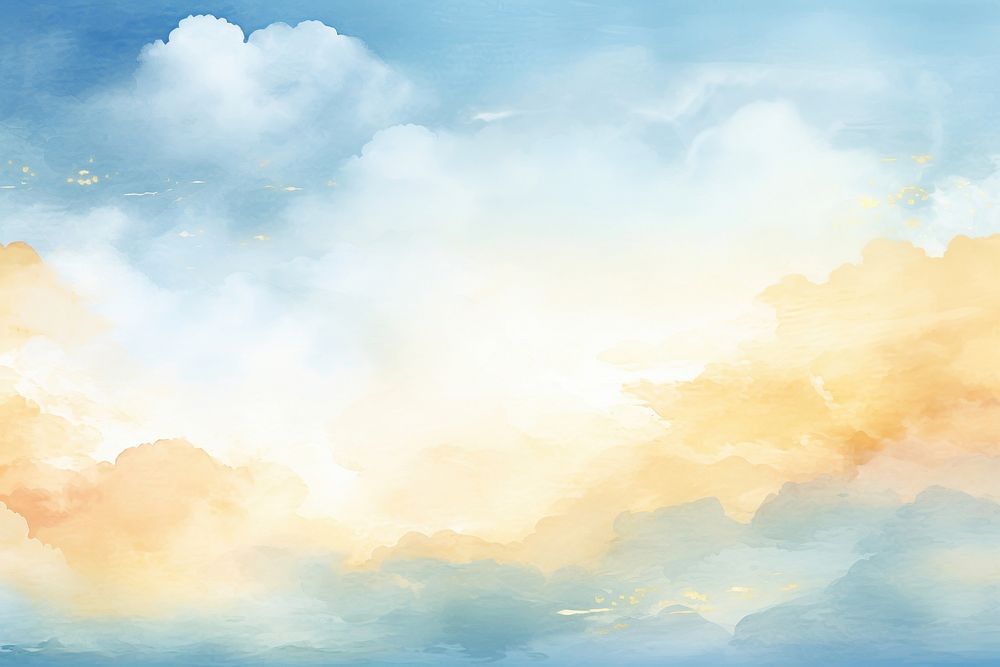 Dreamlike color watercolor sky background | Premium Photo Illustration ...