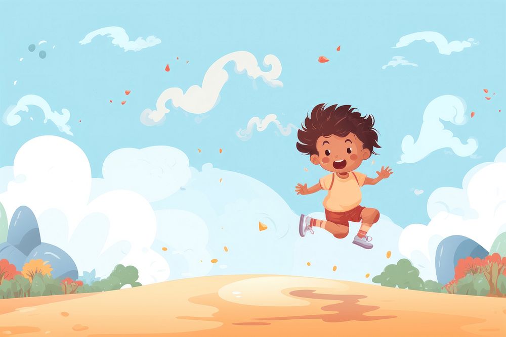 Kids ground background cartoon outdoors | Premium Photo Illustration ...