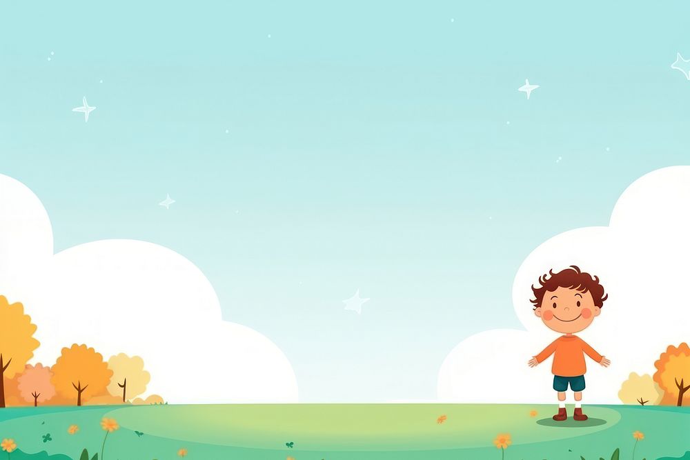 Kids ground background cartoon outdoors | Premium Photo Illustration ...