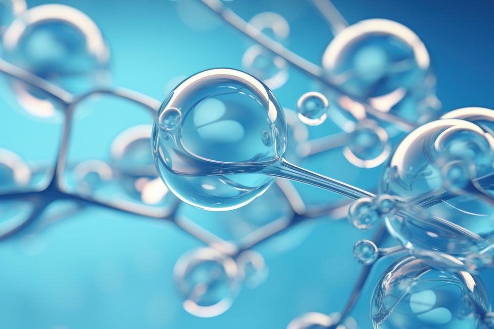 Molecule backgrounds bubble liquid bubble. | Premium Photo Illustration ...