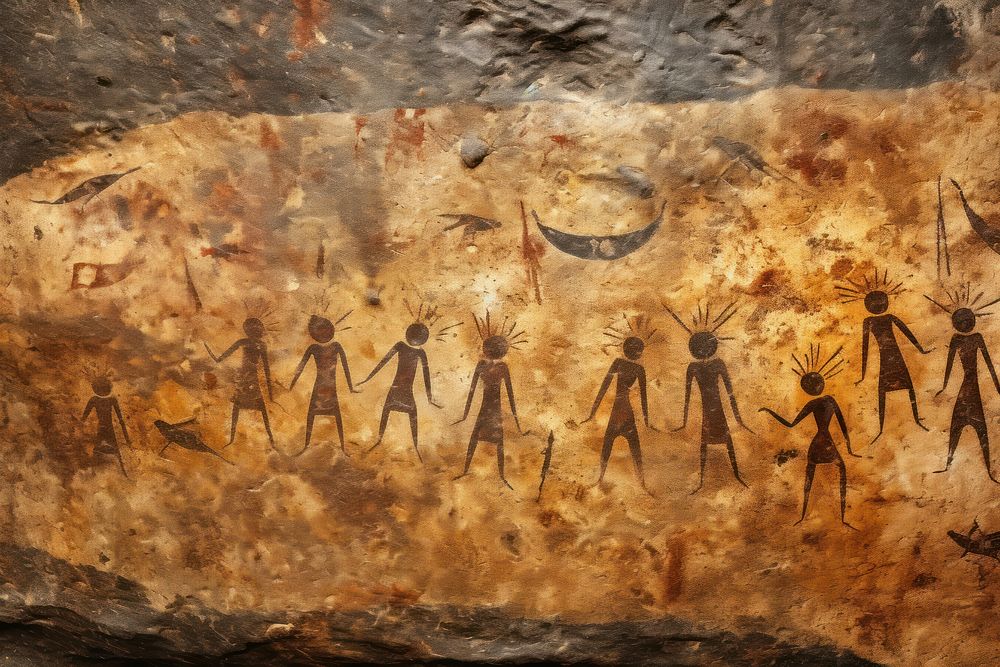 Paleolithic cave art painting style | Premium Photo - rawpixel