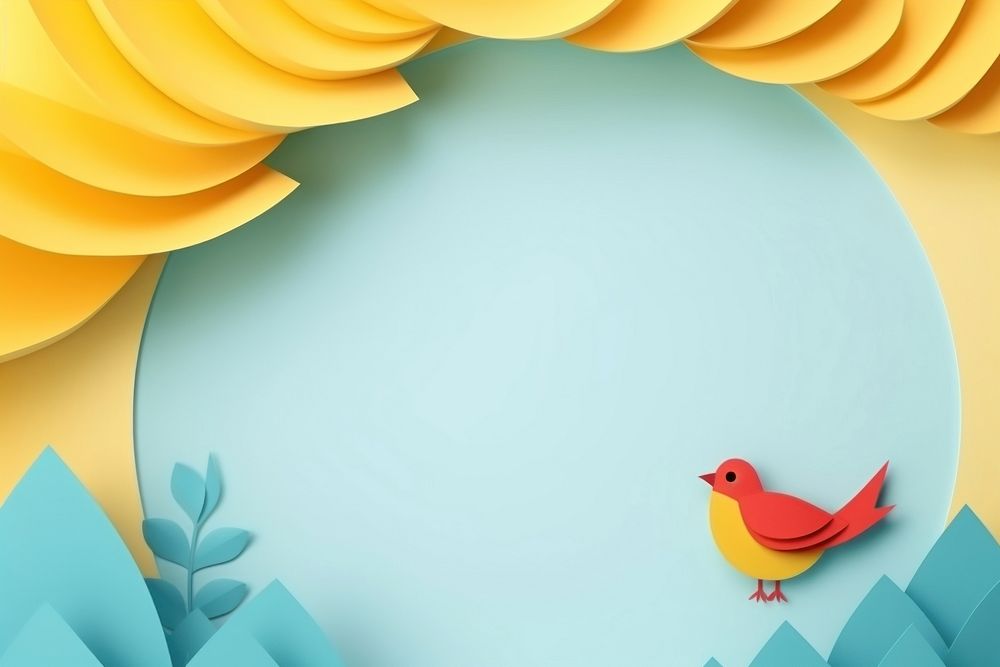 Paper bird background cartoon creativity | Premium Photo Illustration ...