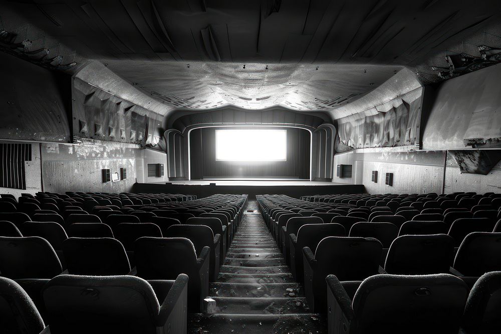 Movie theater 1950s-1970s auditorium stage | Free Photo - rawpixel