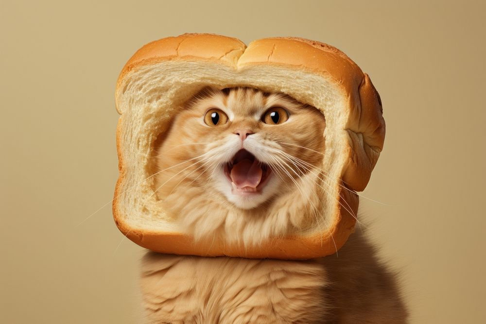 Cat wear big slice bread | Premium Photo - rawpixel