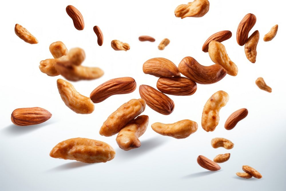 Photo flying nut snacks food | Free Photo - rawpixel