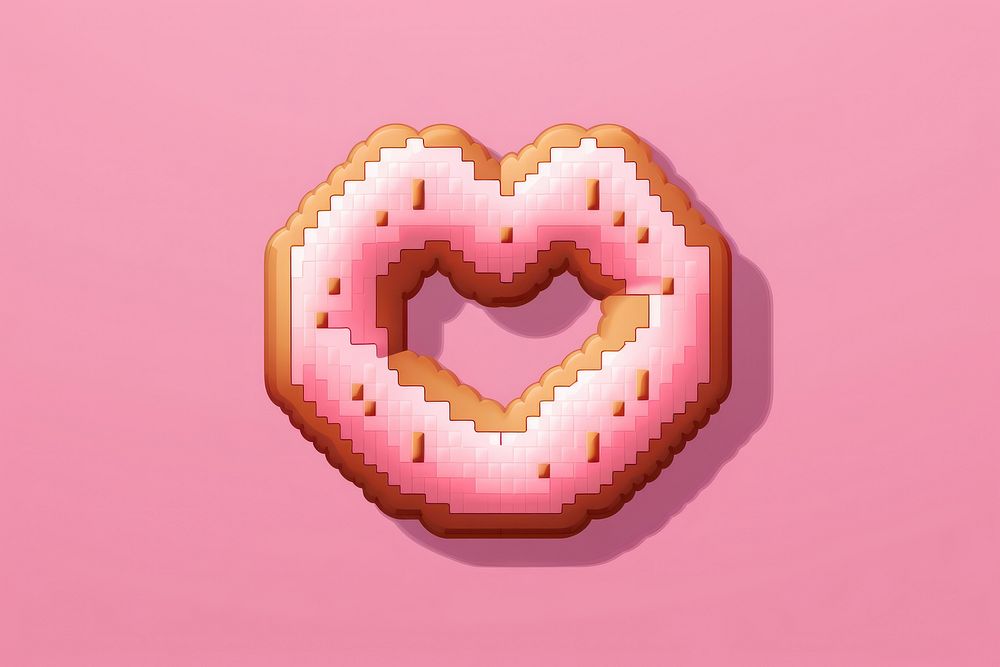 Pretzel pixel shape food confectionery | Free Photo Illustration - rawpixel