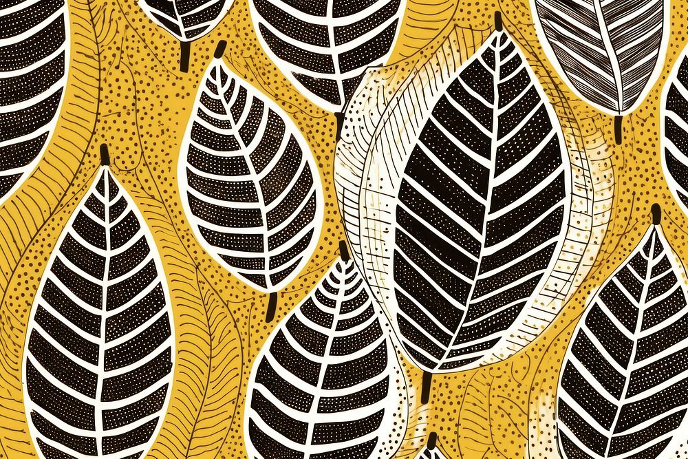 Leaf pattern background backgrounds plant | Premium Photo Illustration ...