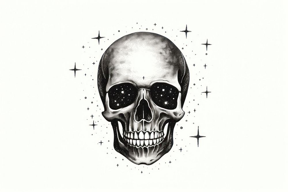 Skull drawing sketch transportation | Free Photo Illustration - rawpixel