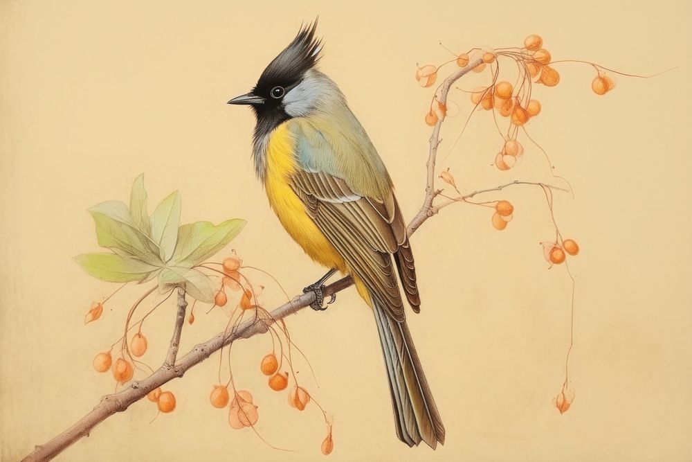 Bulbul painting drawing animal. | Premium Photo Illustration - rawpixel