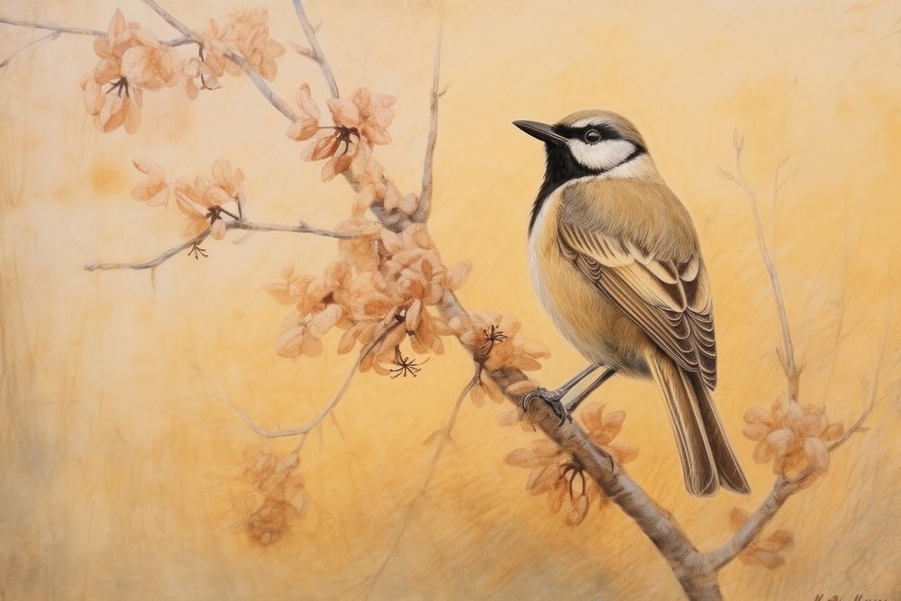 Bulbul painting sparrow drawing. | Premium Photo Illustration - rawpixel