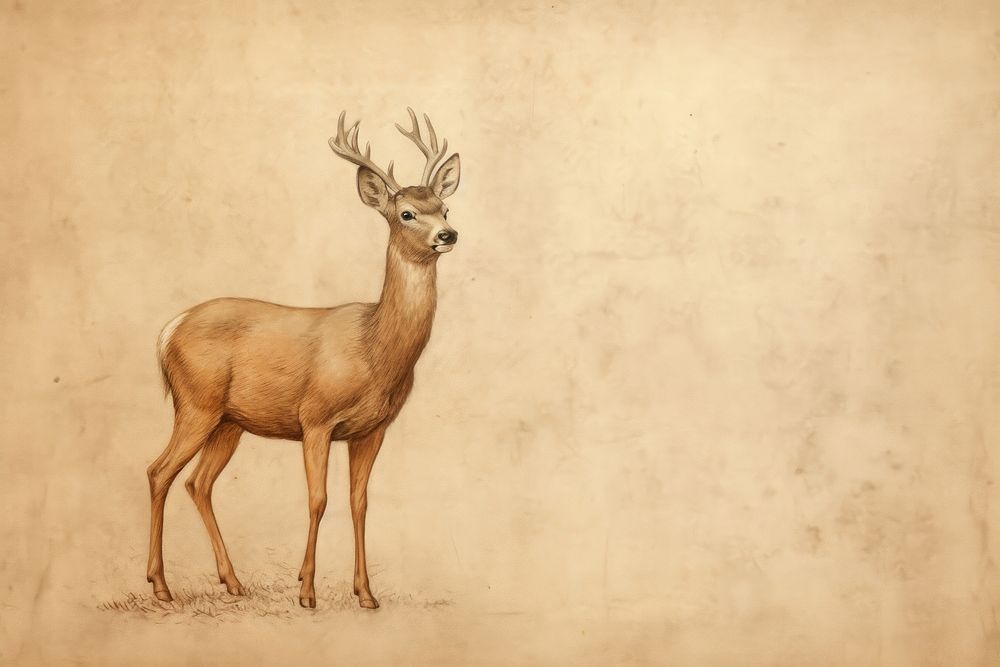 Deer wildlife drawing animal. | Premium Photo Illustration - rawpixel
