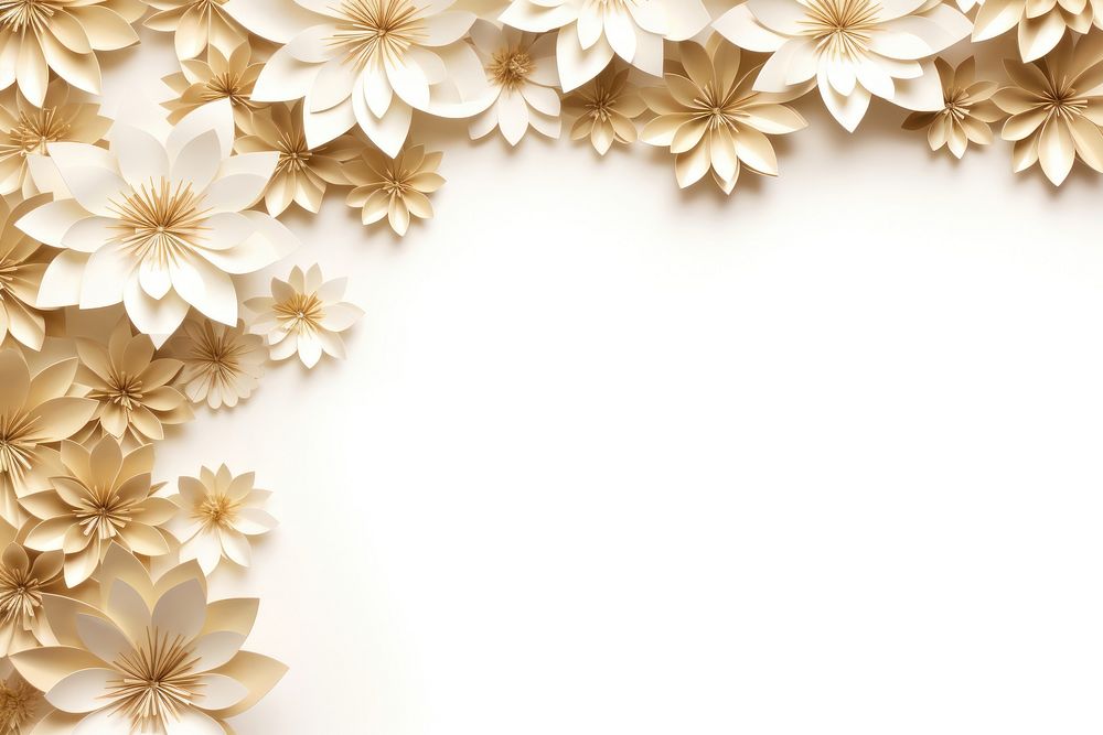 Gold flower floral border backgrounds | Free Photo - rawpixel