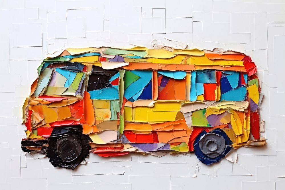 Bus art painting bus. | Free Photo Illustration - rawpixel