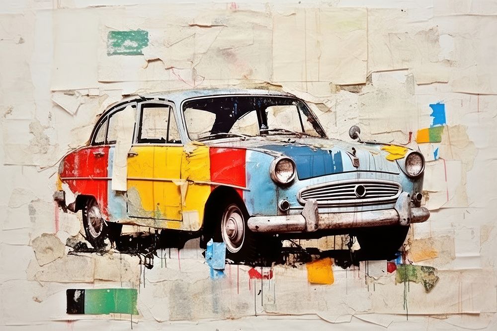 Car art car painting | Free Photo Illustration - rawpixel