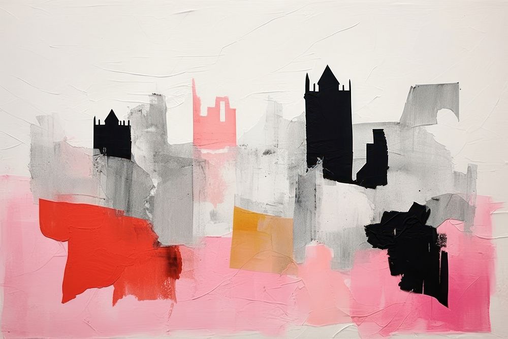 Castle art abstract painting. | Free Photo Illustration - rawpixel