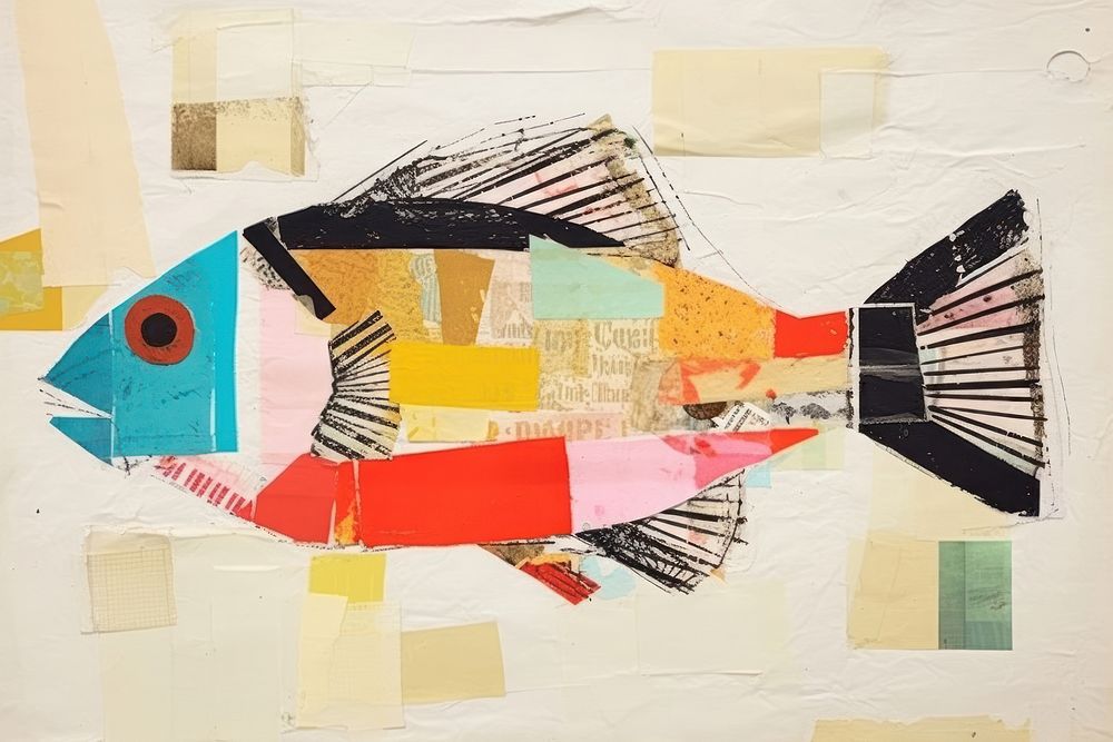 Fish collage art painting. | Premium Photo Illustration - rawpixel