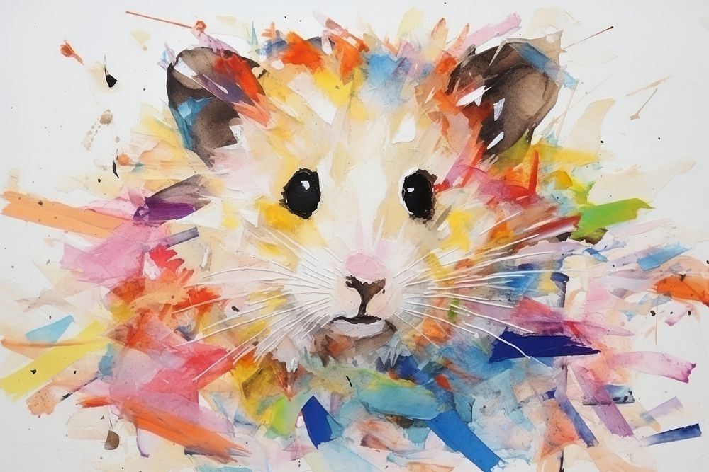 Hamster art abstract painting. | Premium Photo Illustration - rawpixel