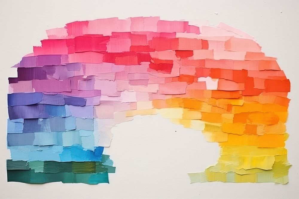 Rainbow art abstract painting. | Premium Photo Illustration - rawpixel