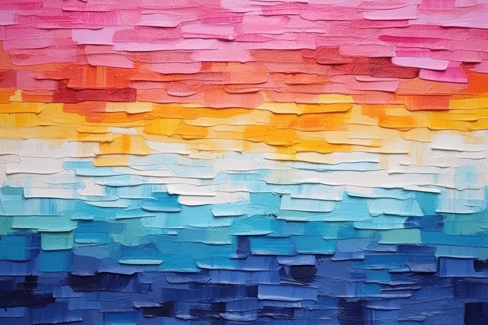 Rainbow art abstract painting. | Free Photo Illustration - rawpixel