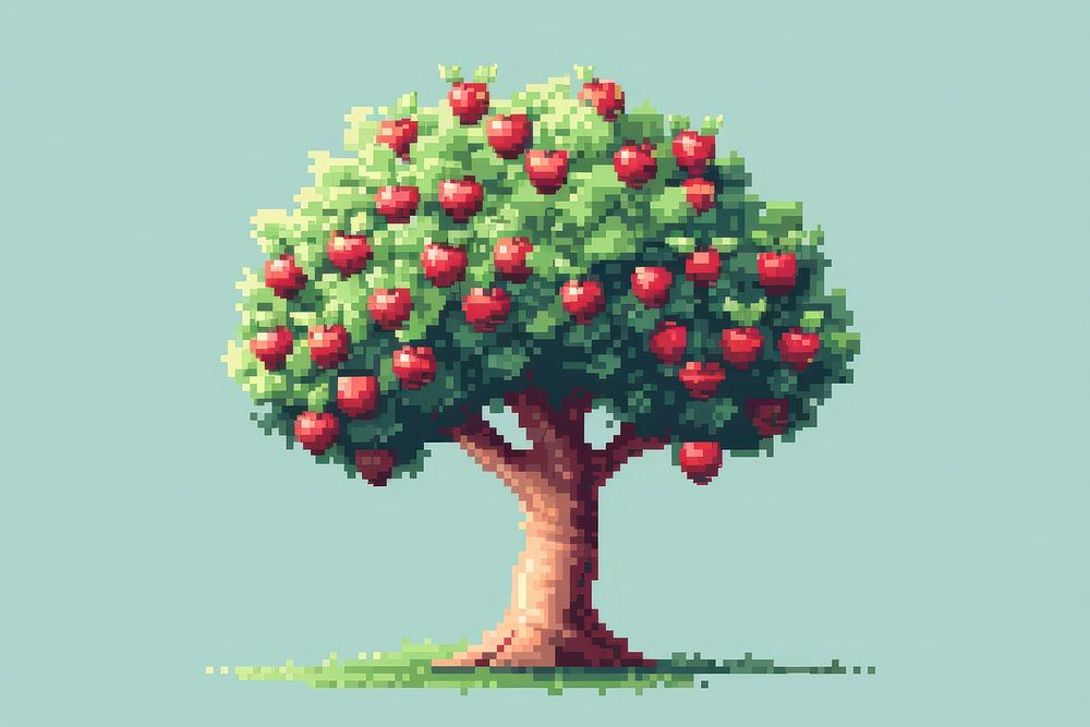 Apple tree cut pixel plant | Premium Photo Illustration - rawpixel
