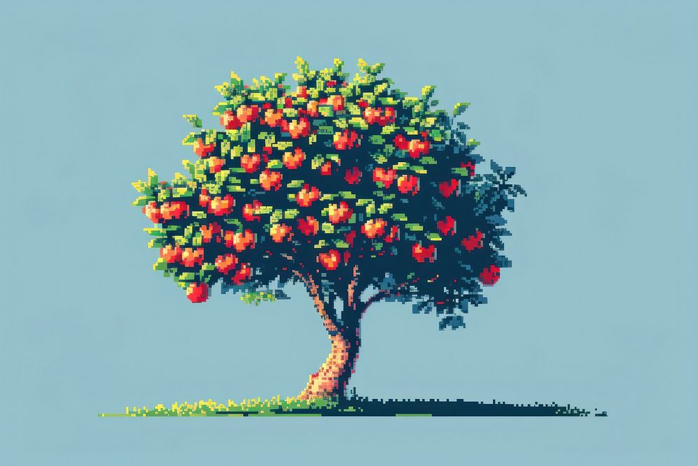 Apple tree cut pixel outdoors | Premium Photo Illustration - rawpixel