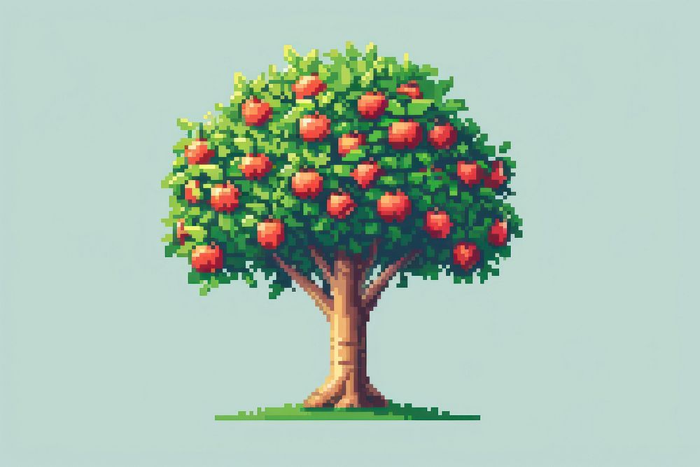 Apple tree cut pixel outdoors | Free Photo Illustration - rawpixel