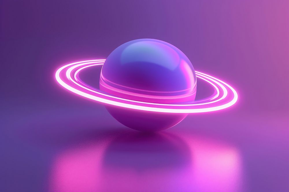 Saturn light glowing sphere. | Free Photo Illustration - rawpixel