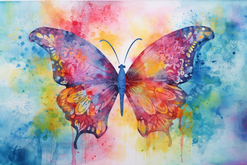 Butterfly butterfly painting painted. | Free Photo Illustration - rawpixel