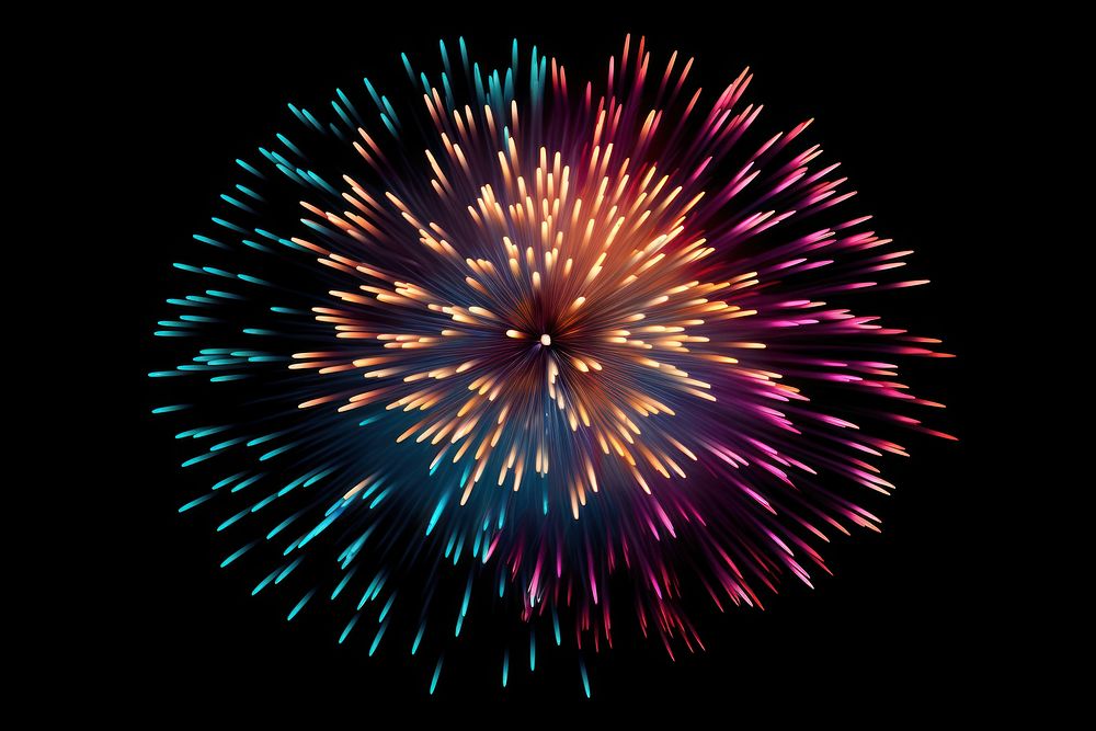 Firework fireworks black background illuminated. | Premium Photo ...