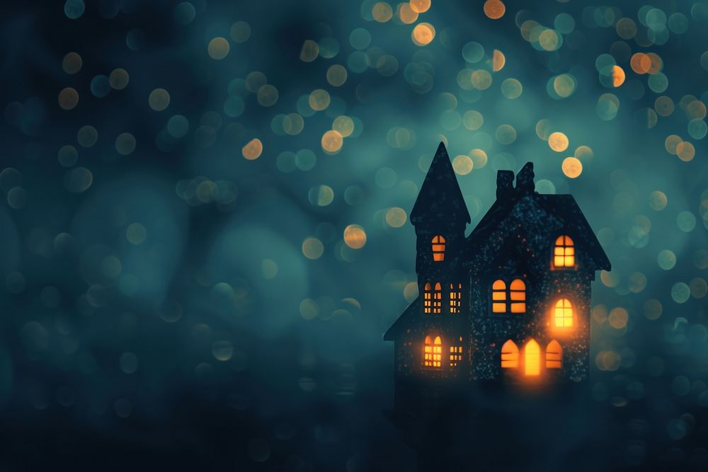 Haunted house outdoors lighting night | Free Photo - rawpixel