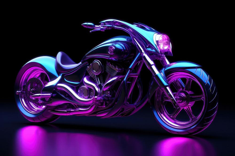 Motorcyclr motorcycle vehicle purple. | Premium Photo Illustration ...