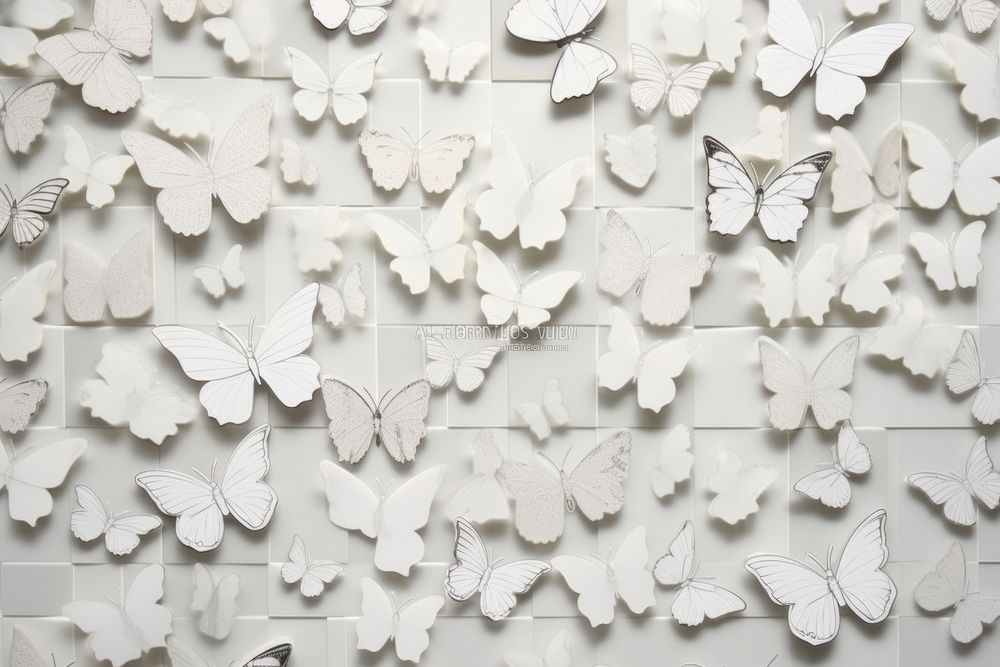 Backgrounds butterfly pattern white. | Premium Photo - rawpixel