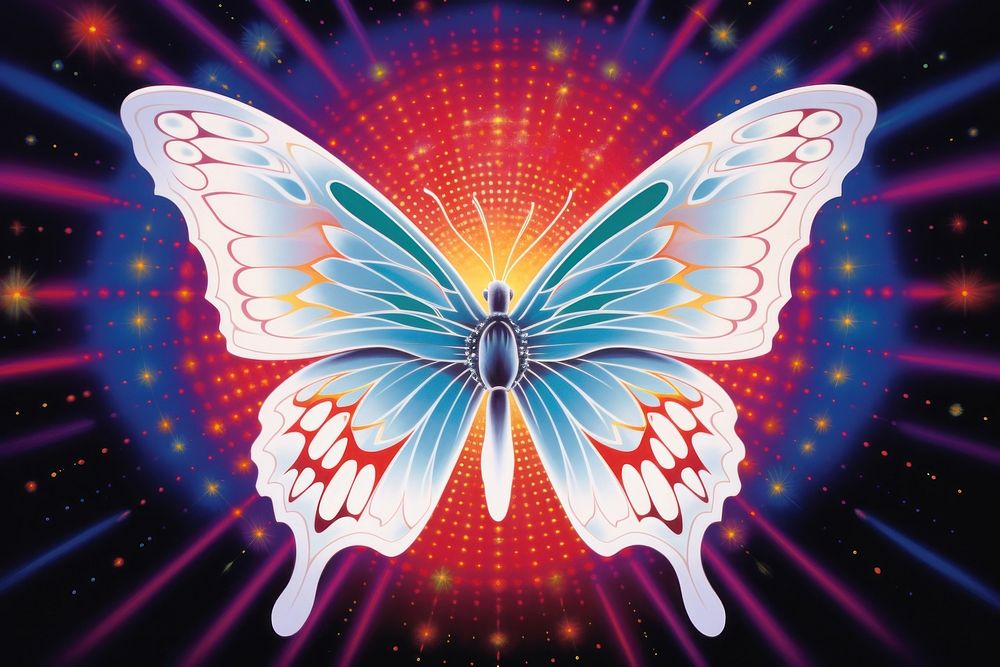 White butterfly pattern bright light. | Free Photo Illustration - rawpixel