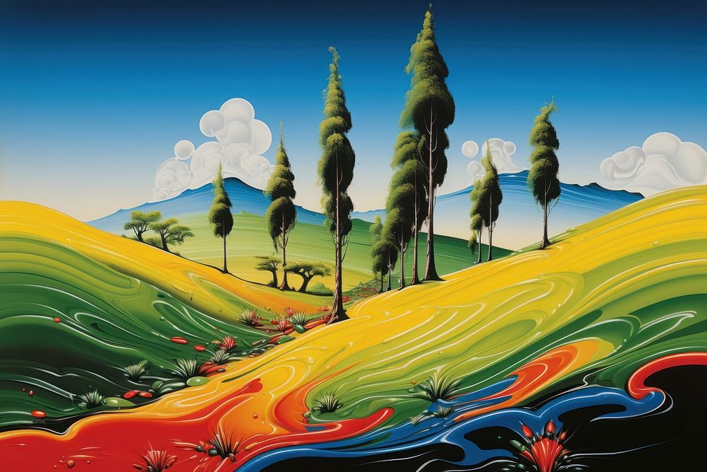 Tree art landscape outdoors. | Premium Photo Illustration - rawpixel