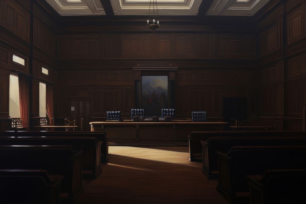 Acrylic paint courtroom furniture table | Free Photo Illustration ...