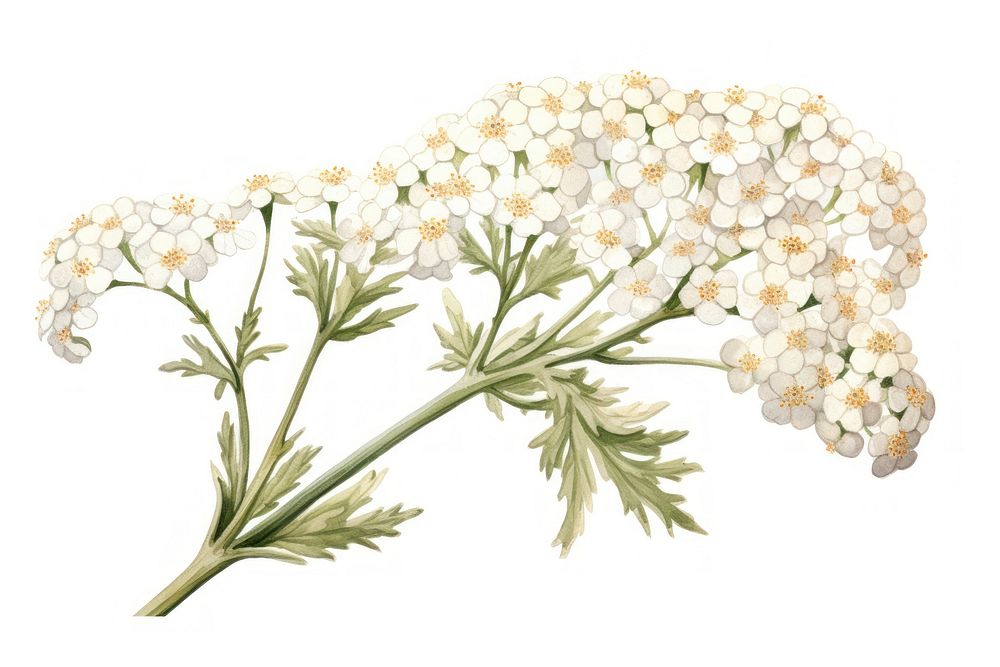 White yarrow flower plant white. | Premium Photo Illustration - rawpixel